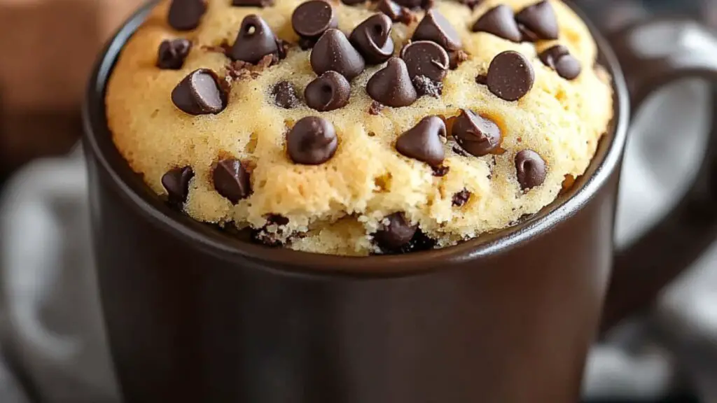 Chocolate Chip Mug Cake : Quick & Gooey Dessert in Minutes