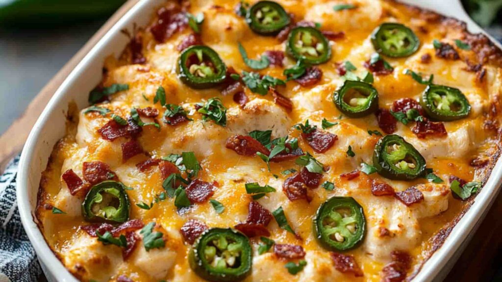 Cheesy Jalapeño Chicken Popper Bake (Creamy, Spicy & Crowd-Pleasing ...
